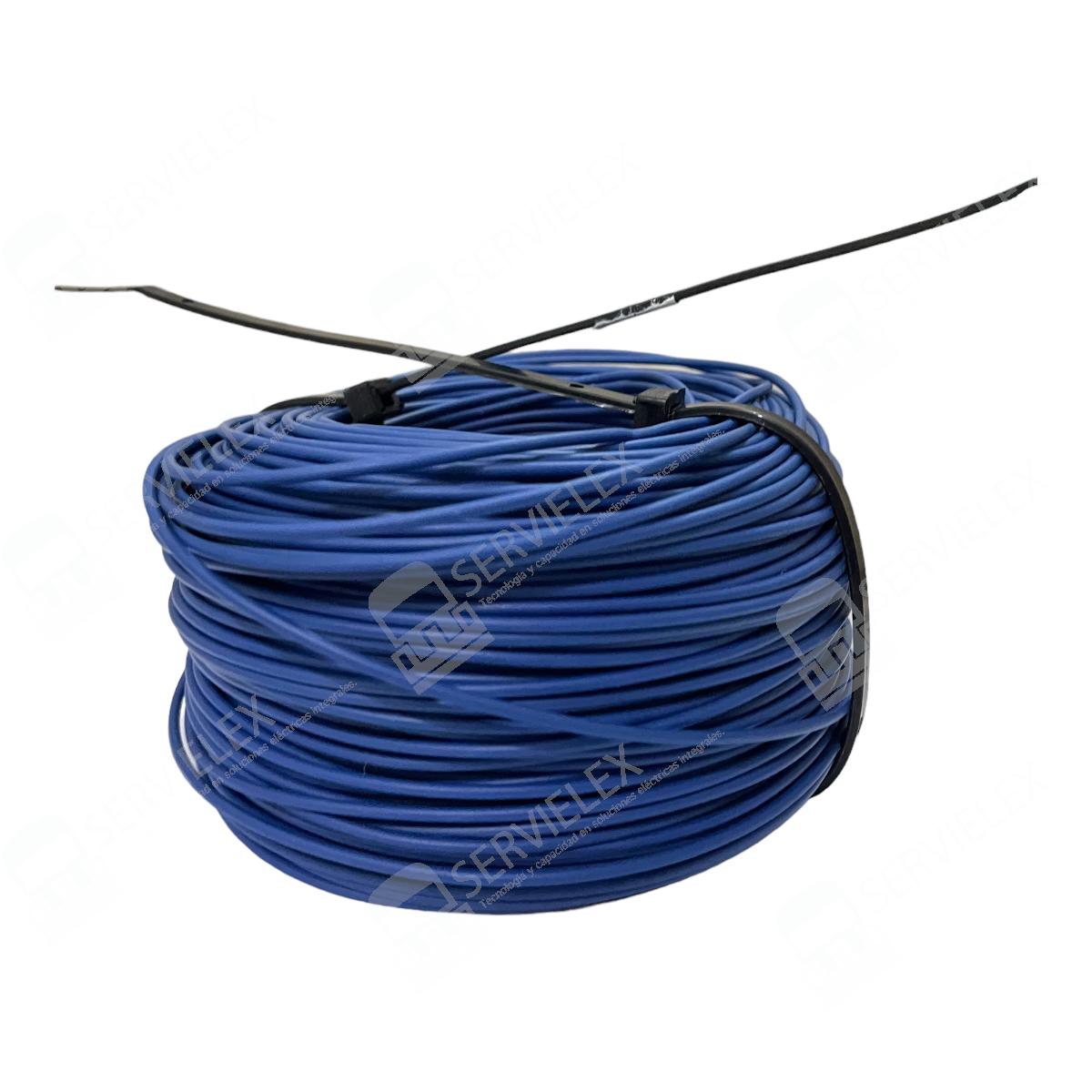 CABLE AUTOMOTRIZ AUTOEXTINGUIBLE (ANTIFLAMA) CALIBRE 18 AZUL - Servielex